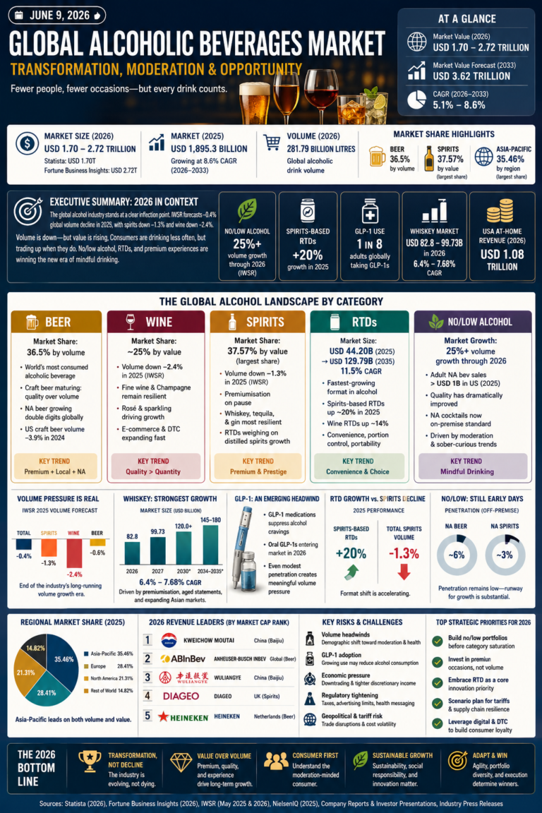 Global Alcohol Industry 2026 Report: Market Size, Trends, Spirits, Beer ...